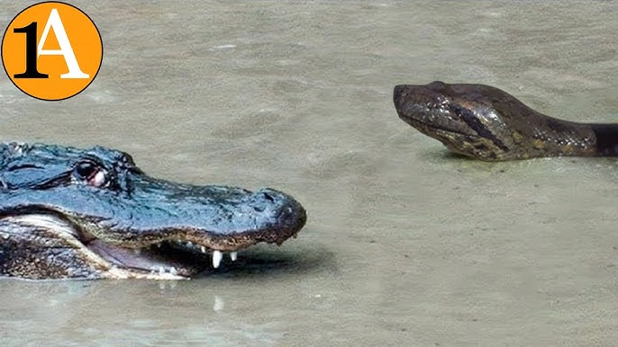 Riesenschlangen Fressen Krokodil Krokodile In Costa Rica