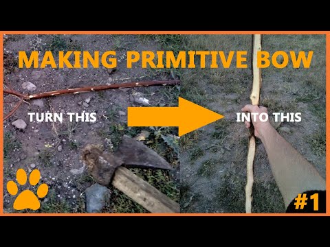 Making Primitive Bow - İlkel Yay Yapımı