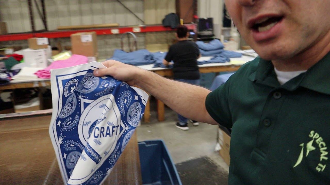 Custom Imprinted Bandanas | Logo Bandanas | Bandana Printer - YouTube