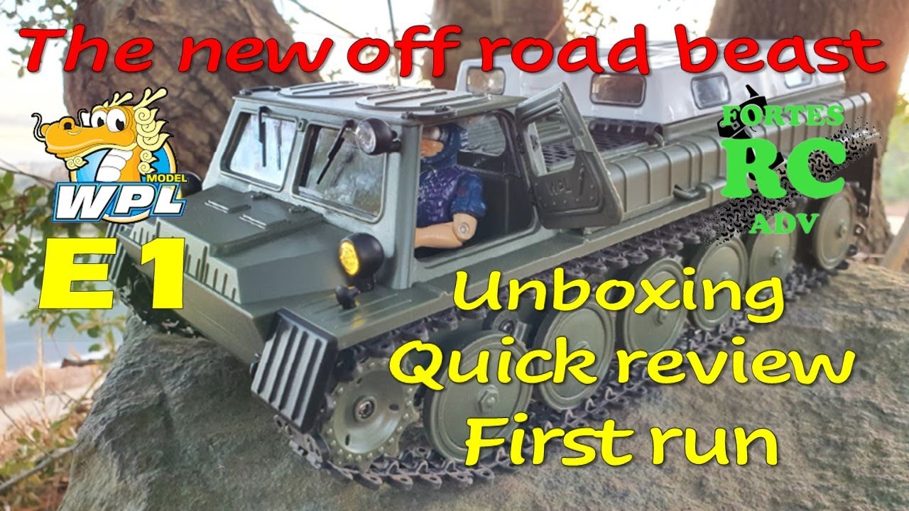 WPL E1 - Unboxing + Quick Review + First Run - RC tracked beast - YouTube