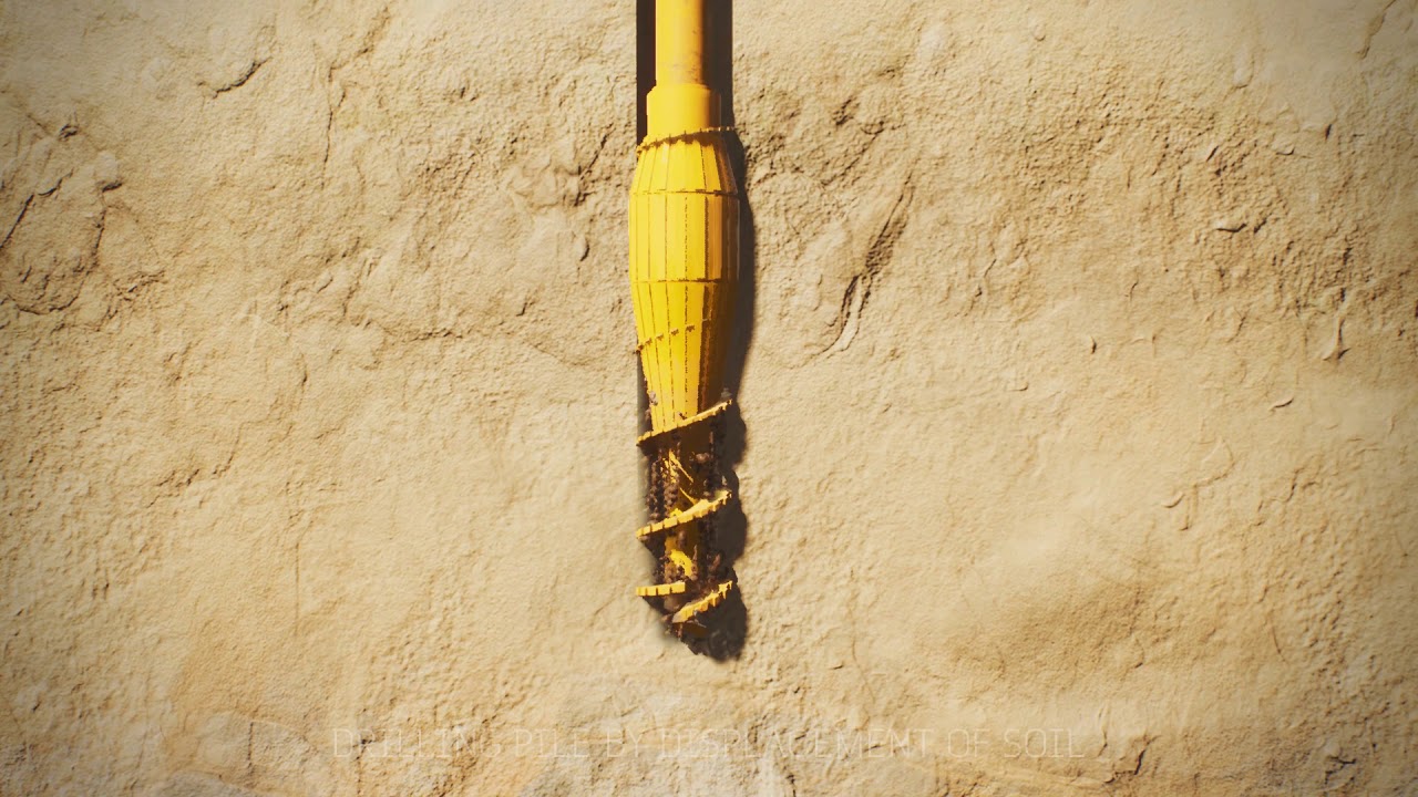 Full Displacement Pile Installation - YouTube