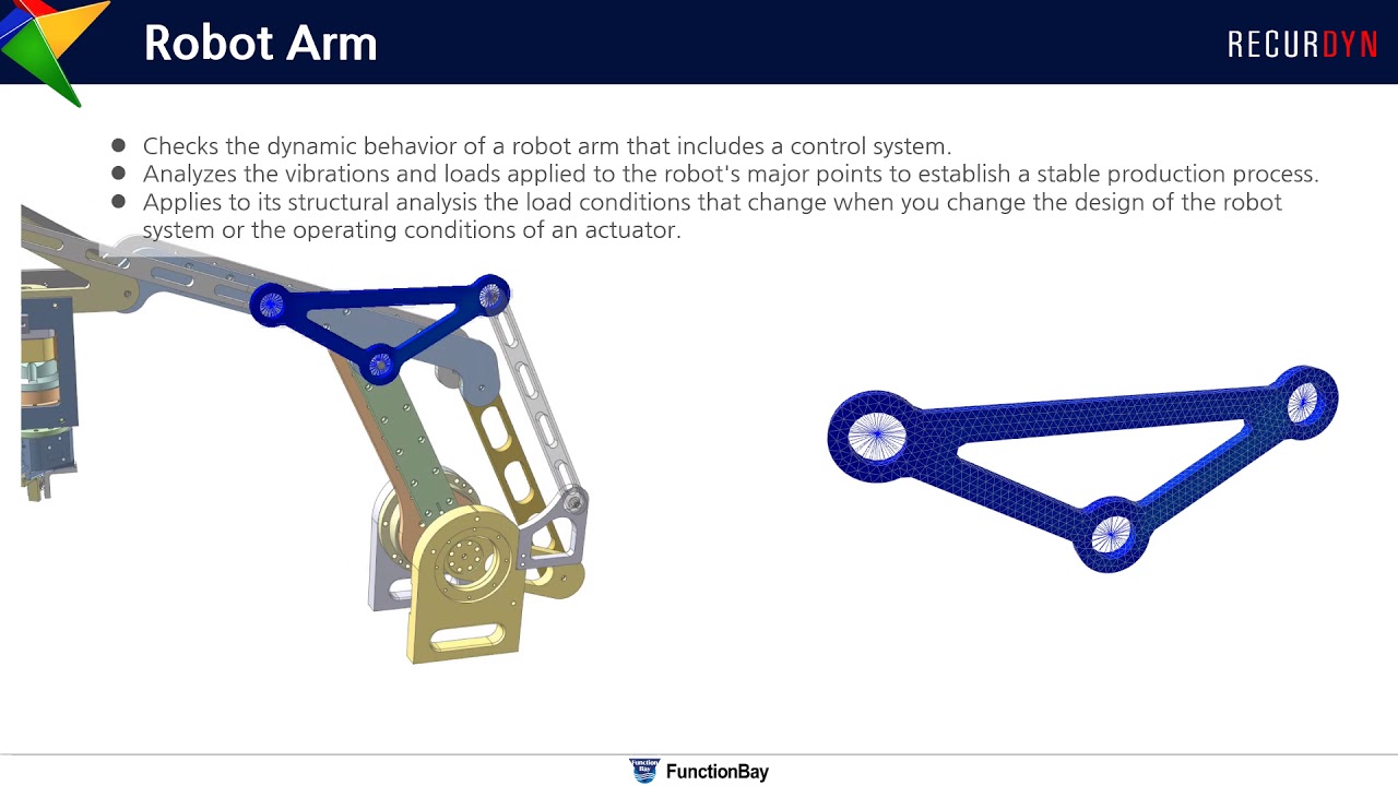 Recurdyn Application Robot Arm Multibody Dynamics Simulation Youtube