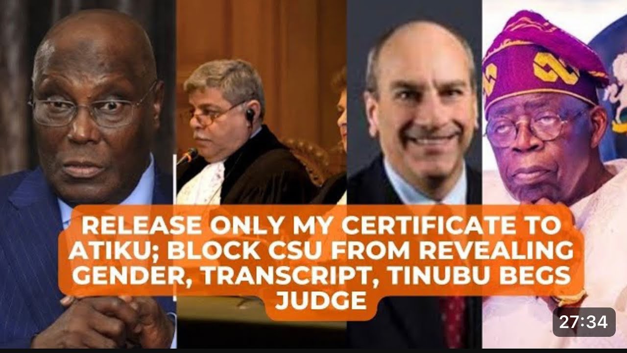 Tinubu begs Chicago court to hide his gender, transcript and other ...