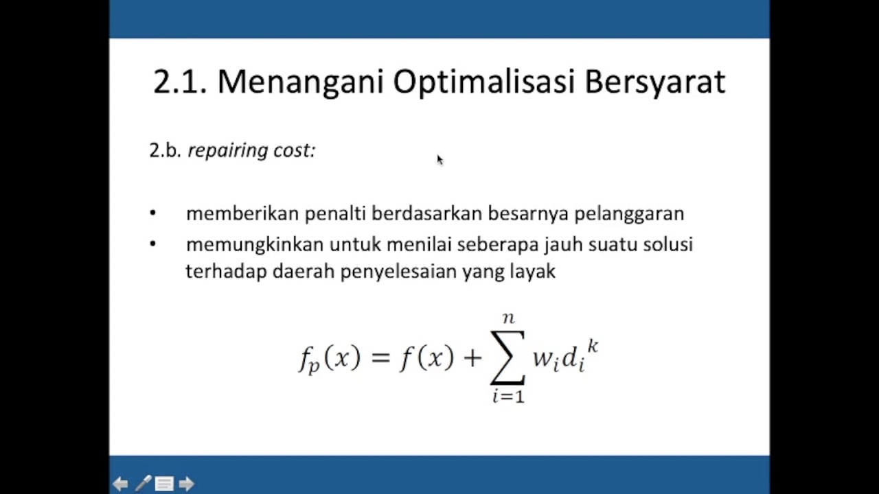 Optimalisasi 2 : Permasalahan optimalisasi bersyarat - YouTube