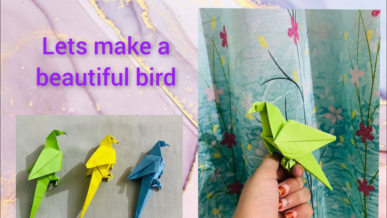 How to make a beautiful bird with paper!! - YouTube
