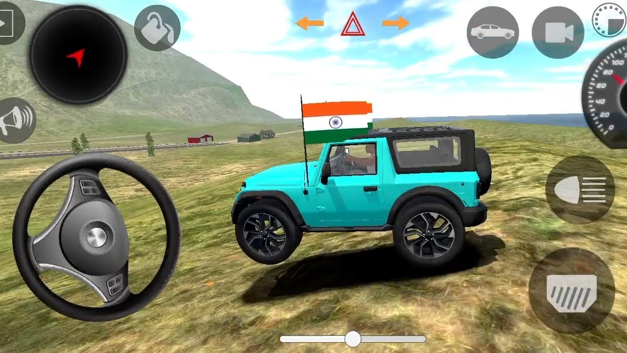OffRoding King Mahindra Cyan THAR 👑🤓 || Indian Car Simulator Gameplay ...