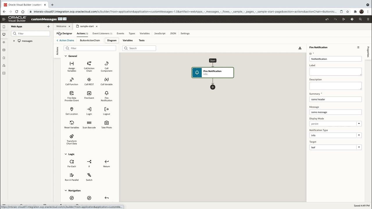 Customizing Messages and Notifications in Oracle Visual Builder - YouTube