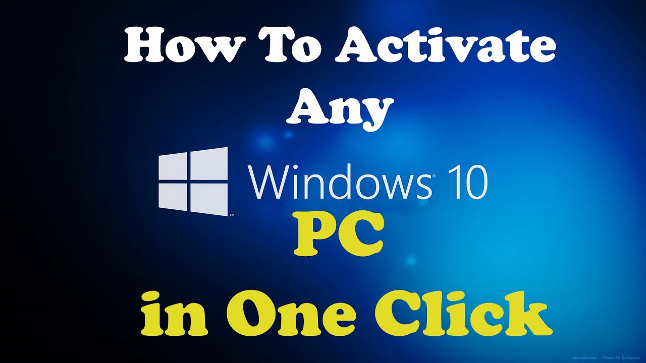 How to Activate Windows 8 and 10 PC - YouTube