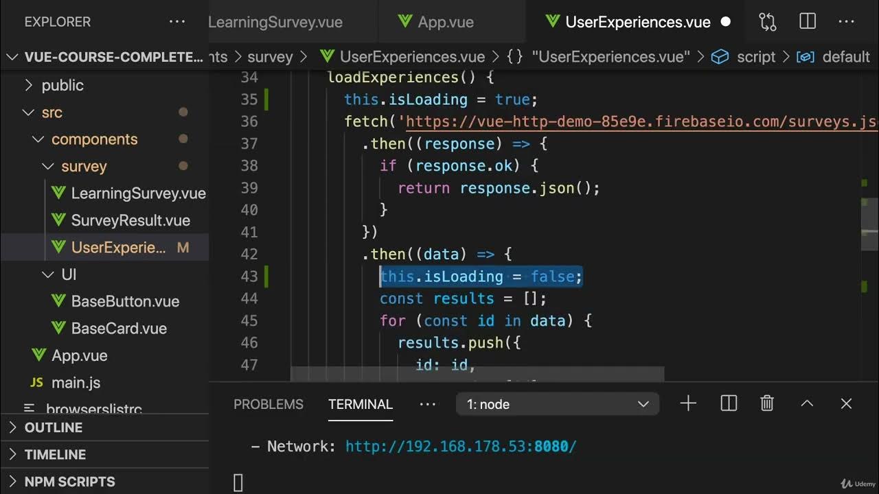 XII. Sending Http Requests. 10. Showing a Loading Message - YouTube