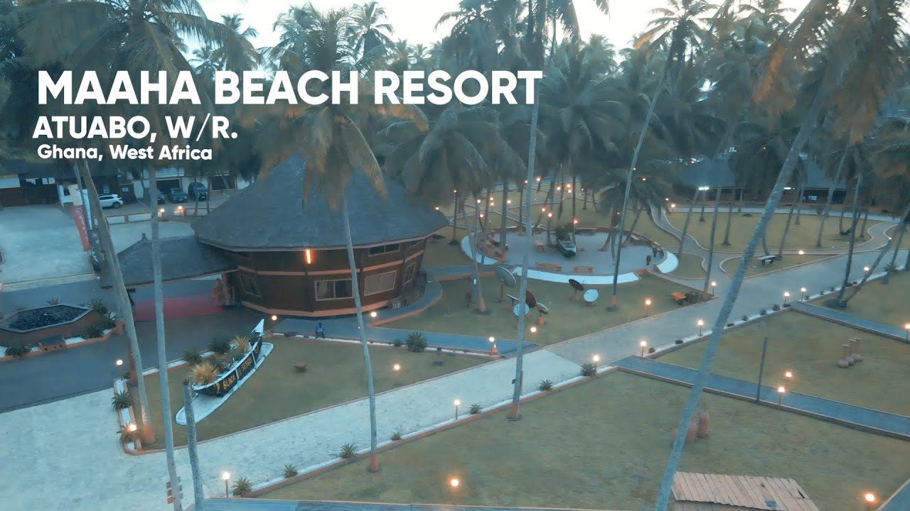 Cinematic Drone Tour Of Maaha Beach Resort | Western Region | Discover Ghana. - YouTube