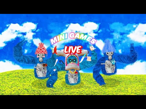 Live playing gorilla tag minigames (chilling) (minigames) (hanging out ...