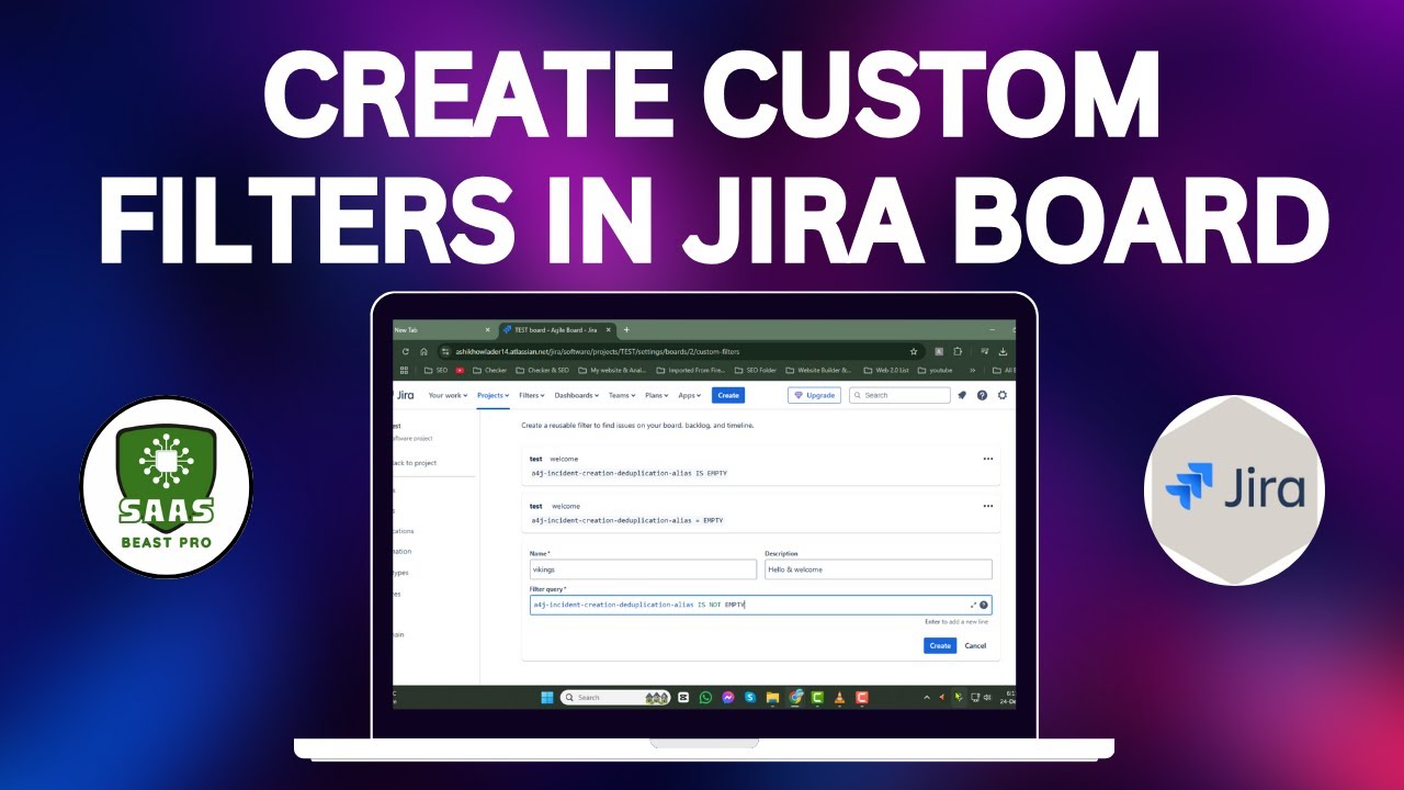 How to Create Custom Filters in Jira Board - Step-by-Step Guide - YouTube