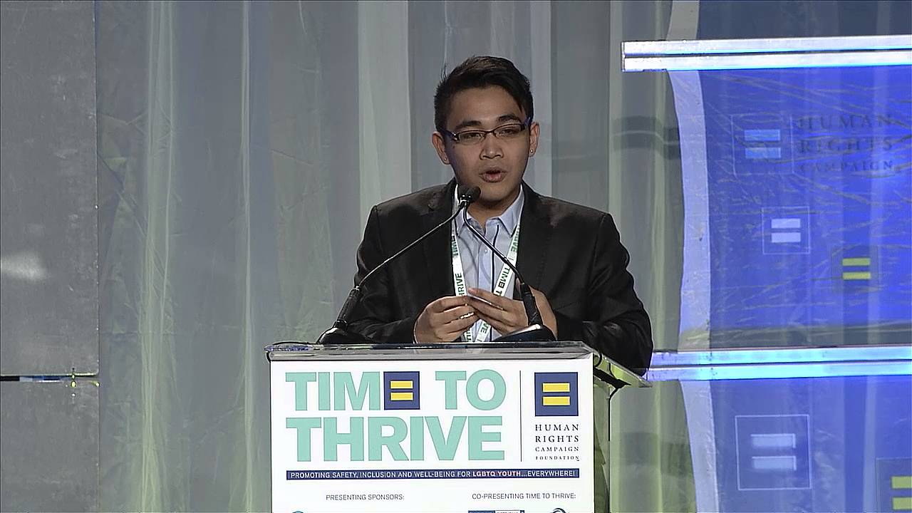 Paolo Veloso at the 2016 HRC Foundation's Time To THRIVE Conference ...