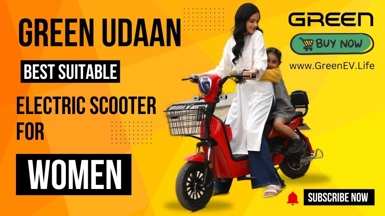 Green Udaan Electric Scooter | Best Suitable For Women & Teenagers ...