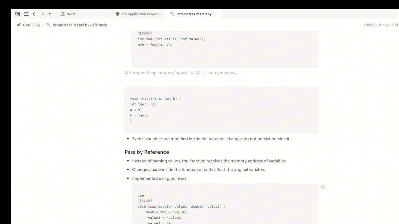 Parameters Passed by Reference - YouTube
