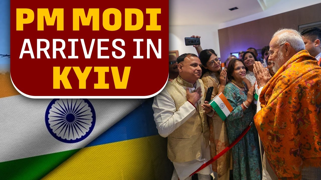PM Narendra Modi arrives in Kyiv, First-ever visit by Indian Prime ...