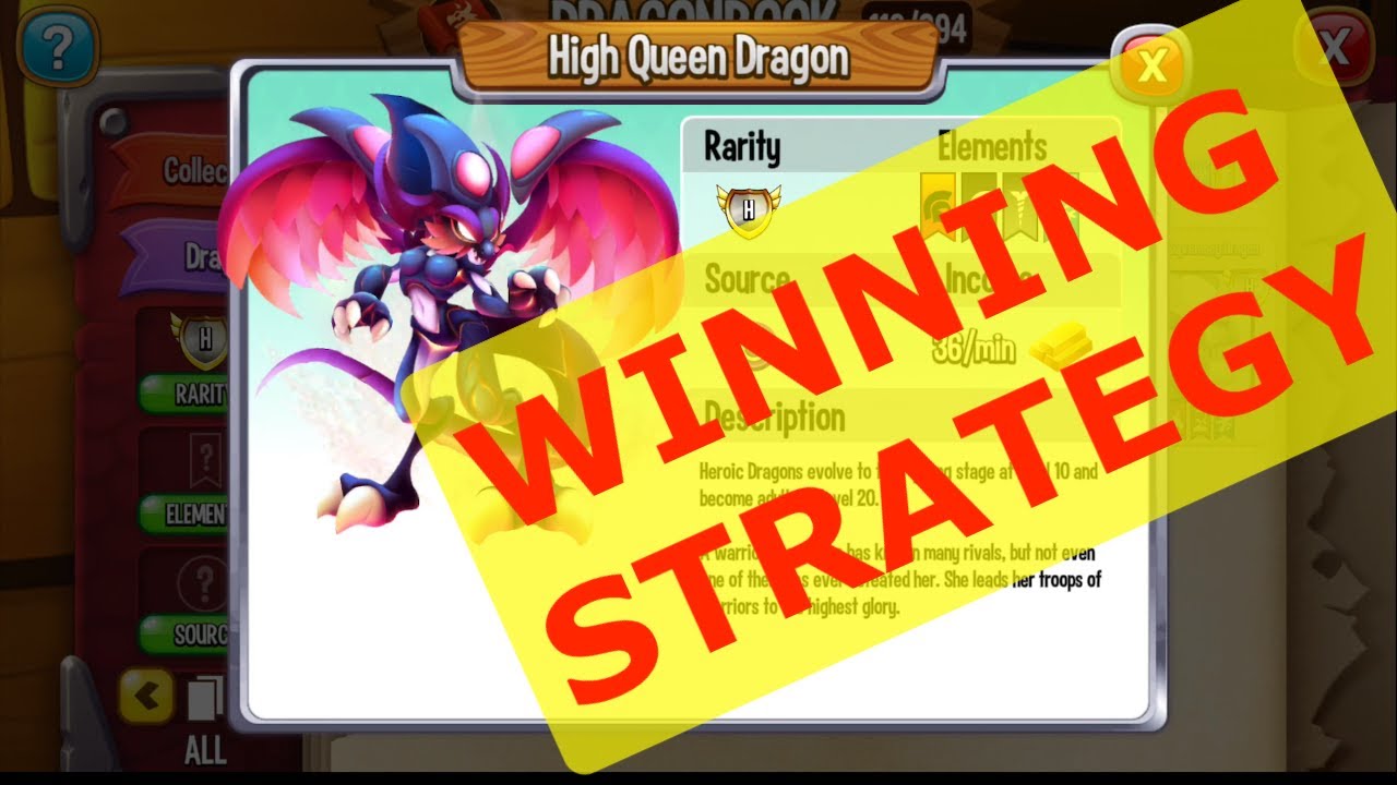 Winning High Queen Dragon | Best Strategy For Winning New Heroic Dragon ...
