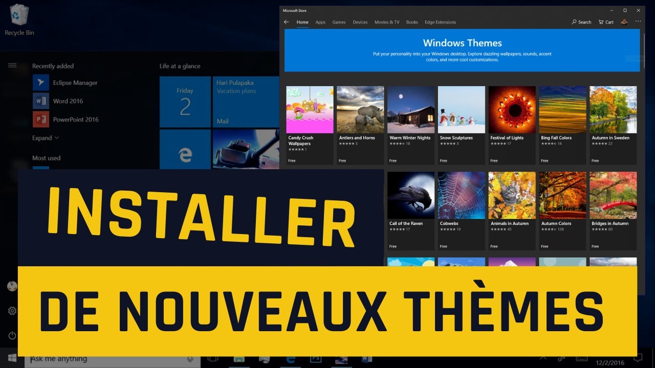 Comment installer de nouveaux thèmes sur Windows 10 - YouTube