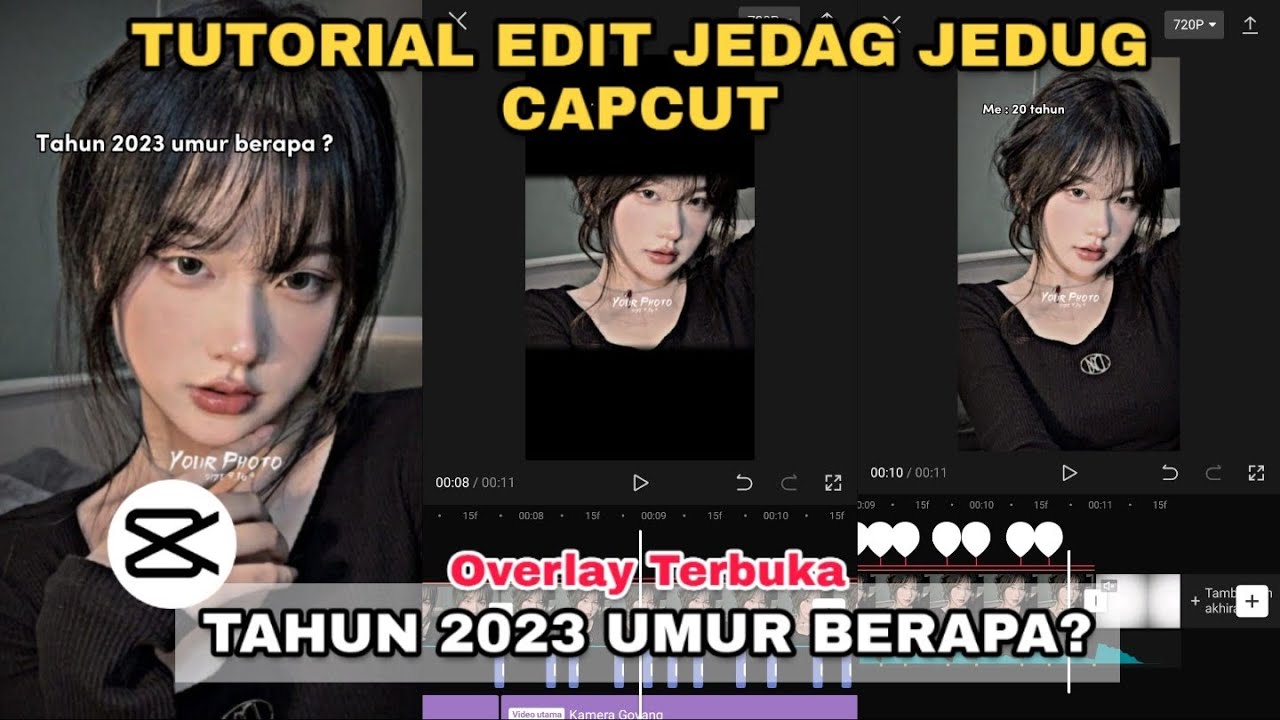 Tutorial Edit Jedag Jedug Capcut TAHUN 2023 UMUR BERAPA? || Trend Overlay Terbuka - YouTube