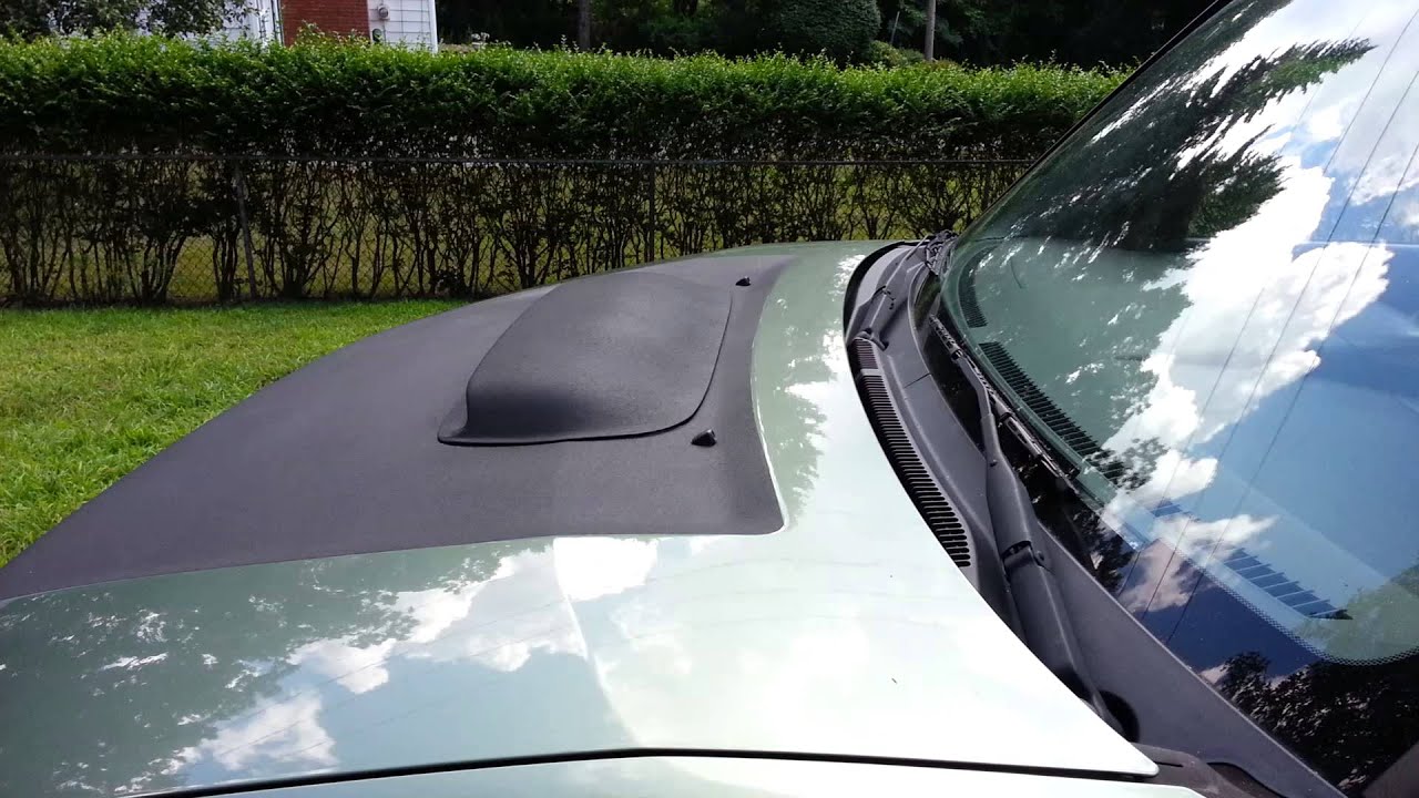04 honda element custom hood and scoop - YouTube