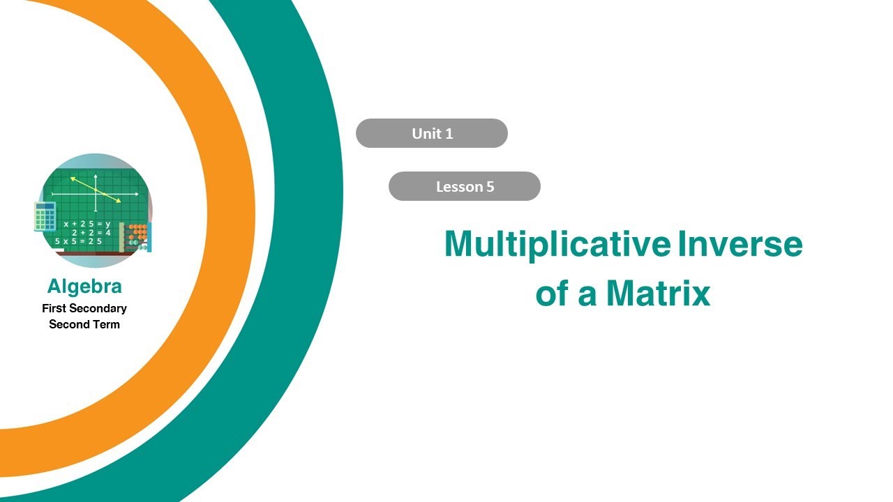 Algebra - Unit 1 - Lesson 5 - Multiplicative Inverse of a Matrix - YouTube