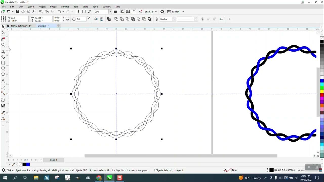 Corel Draw Tips & Tricks Chain Effect and rotate to make it work - YouTube