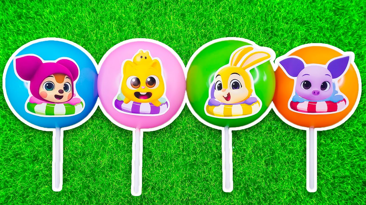 Satisfying video Some Lot's of BIG Candy Shop Lollipop Hogi Pinkfong ...