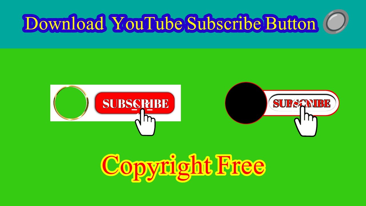 Download Green Screen Subscribe Button And Bill Icon Without Watermark ...