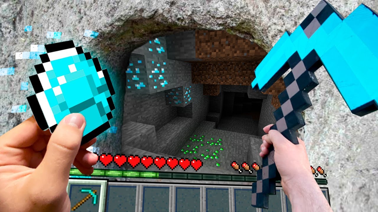 Minecraft RTX in Real Life POV - Realistic Cave in Minecraft Survival ...