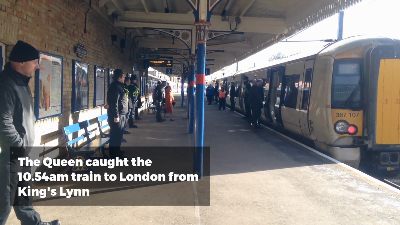 Queen catches the train from King's Lynn - YouTube