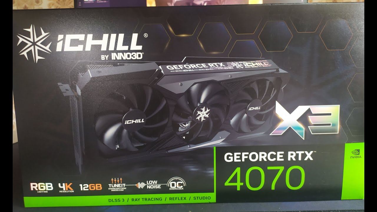 Inno3d rtx 4070 ichill X3 обзор и тест температур - YouTube