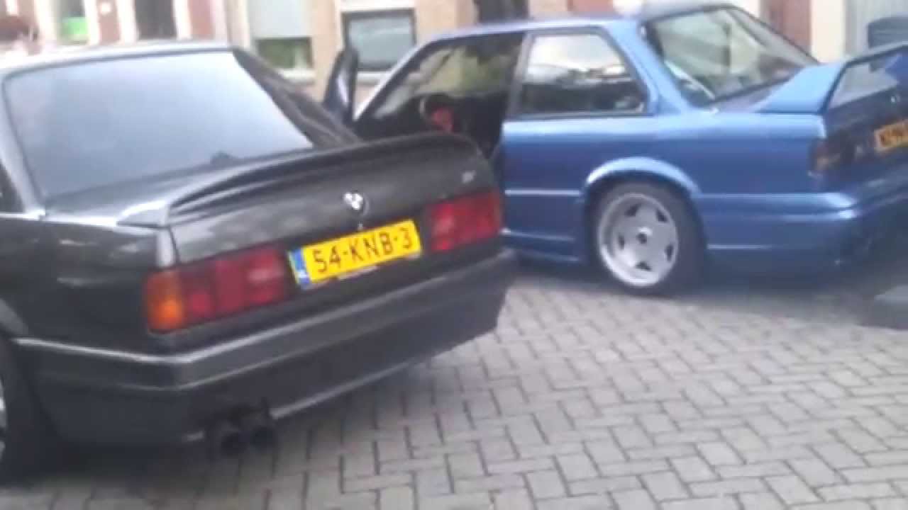 BMW E30 327I Coupe Rieger & E30 325I M Technic 2 V10 Sound - YouTube