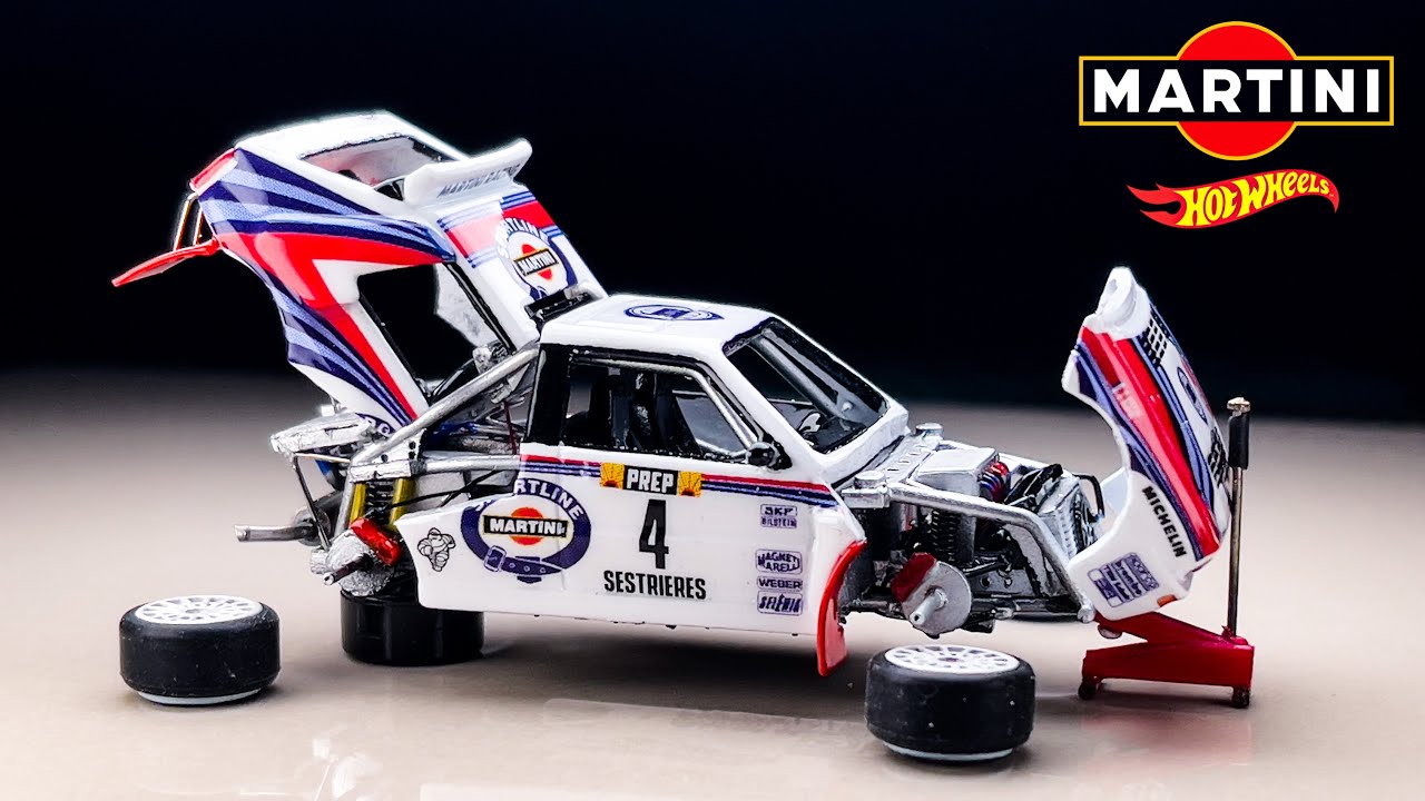 Amazing Build LANCIA DELTA MARTINI RACING Rally HotWheels Custom - YouTube
