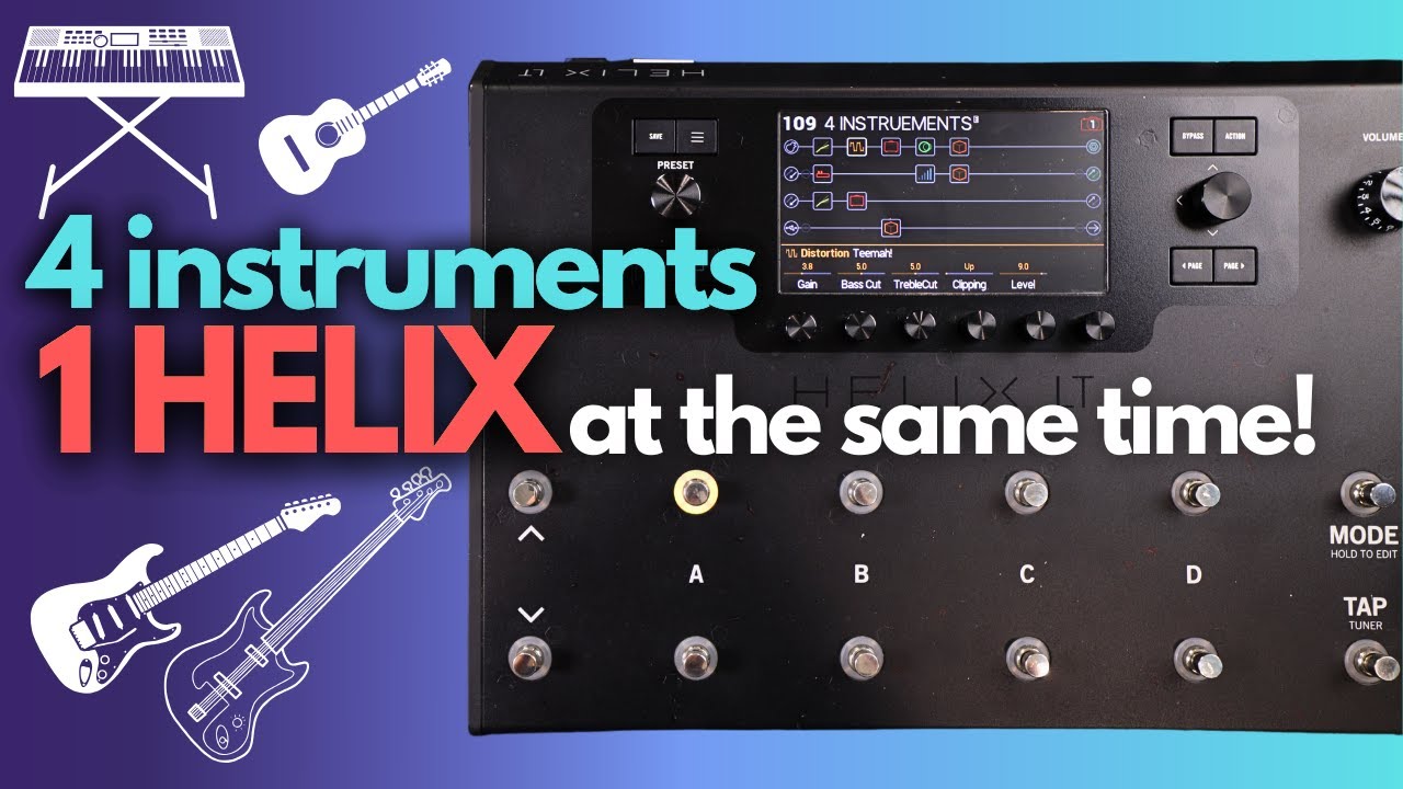Can A Full Band Use 1️⃣ HELIX? // 4 Instruments w/ Line 6 Helix - YouTube