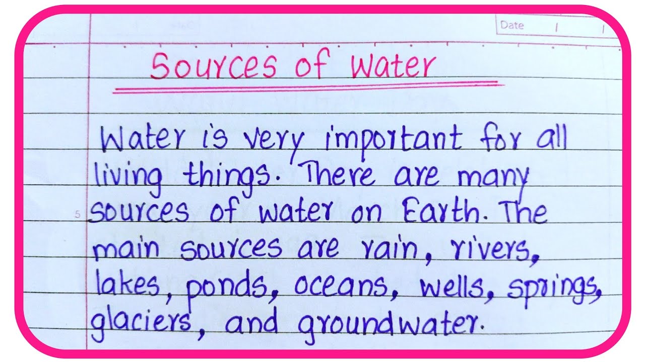 Sources of Water Essay | Essay on Sources of Water | About Sources of ...