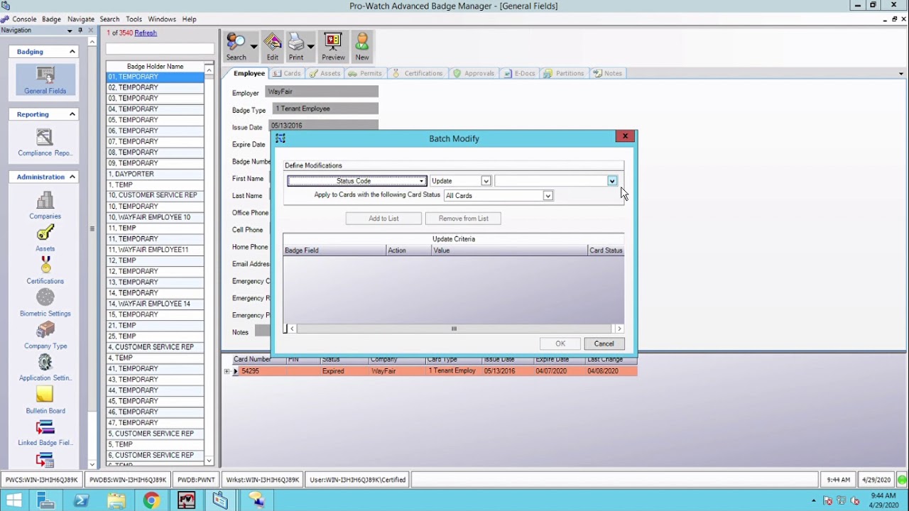 Prowatch Batch Modify - YouTube