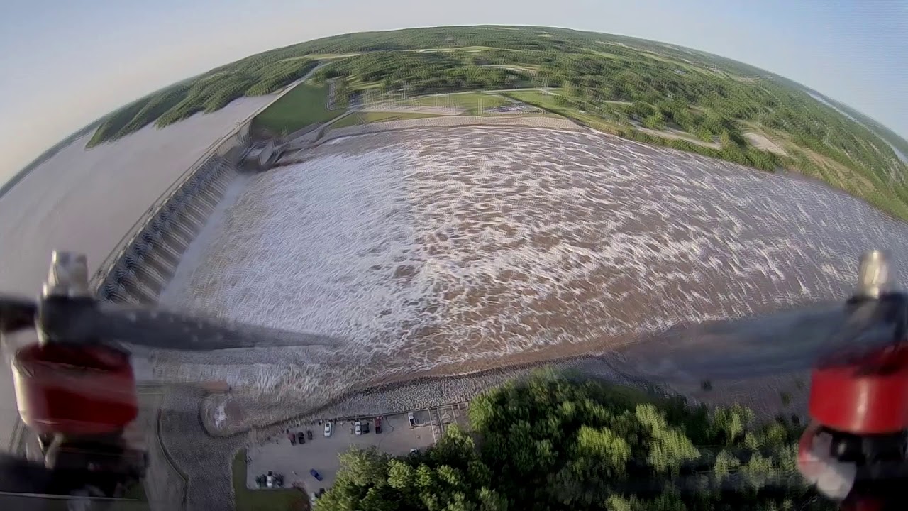 Keystone Dam in Oklahoma - All Flood Gates Open - YouTube