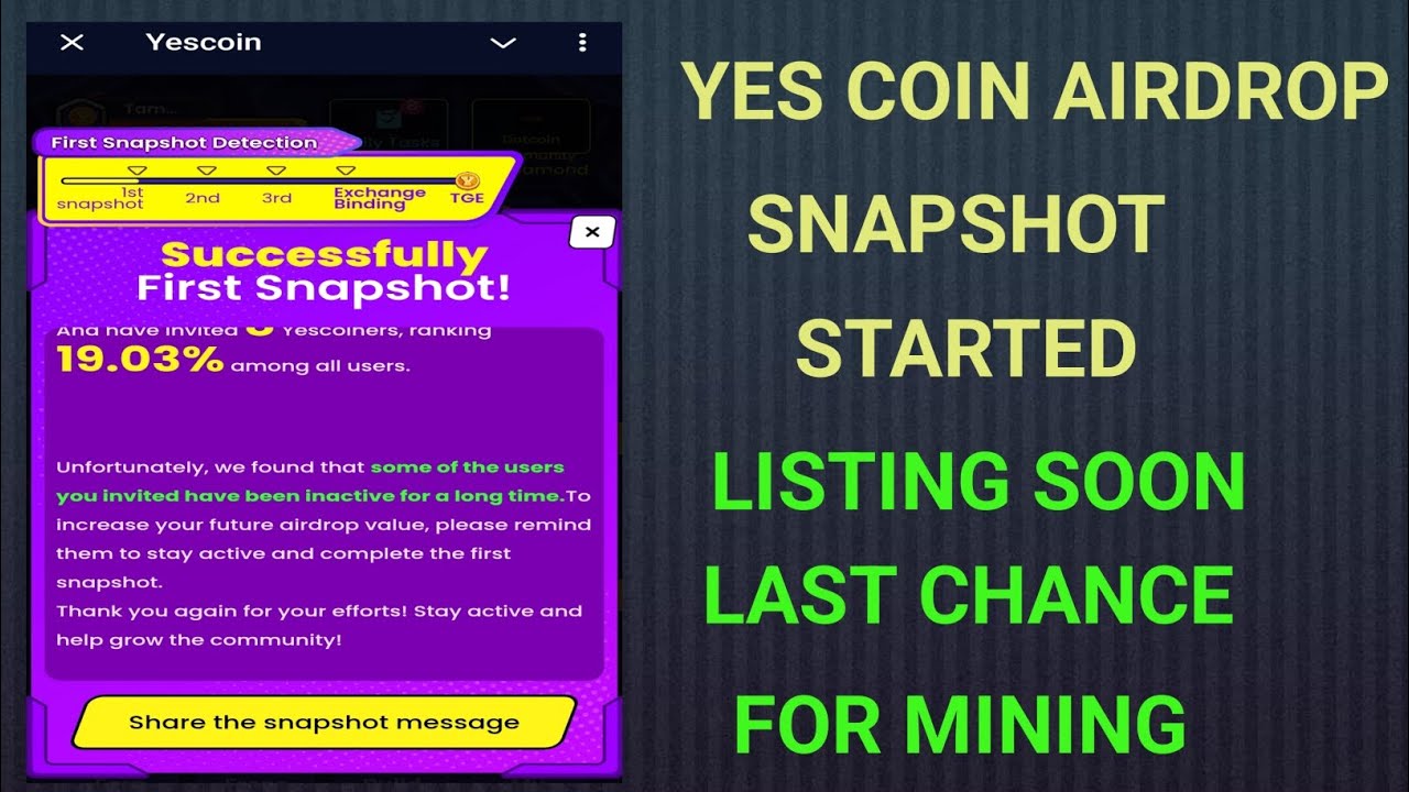 💲💵💸🤑Check your YES COIN AIRDROP STATUS 💲💵💸💯 - YouTube