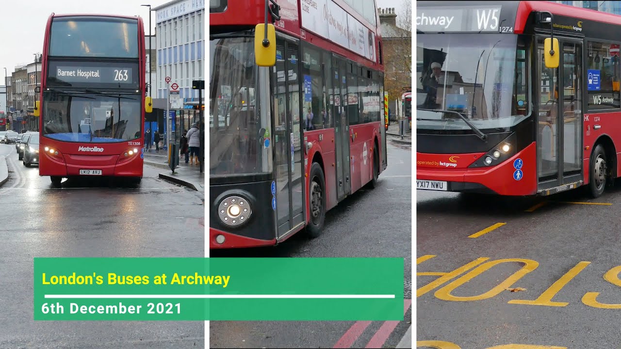 #Archway London's Buses at Archway 6th December 2021 #Travel #Transport ...