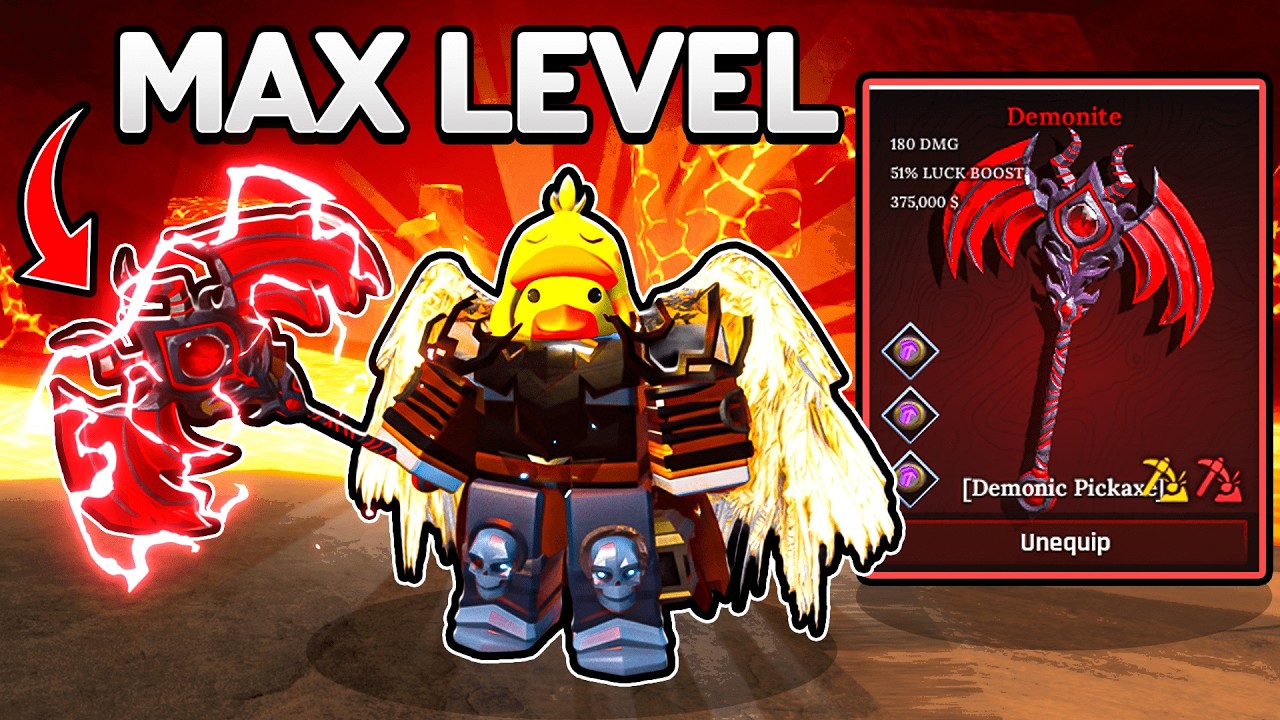 I Unlocked MAX LEVEL Pickaxe in The Forge Roblox! - YouTube