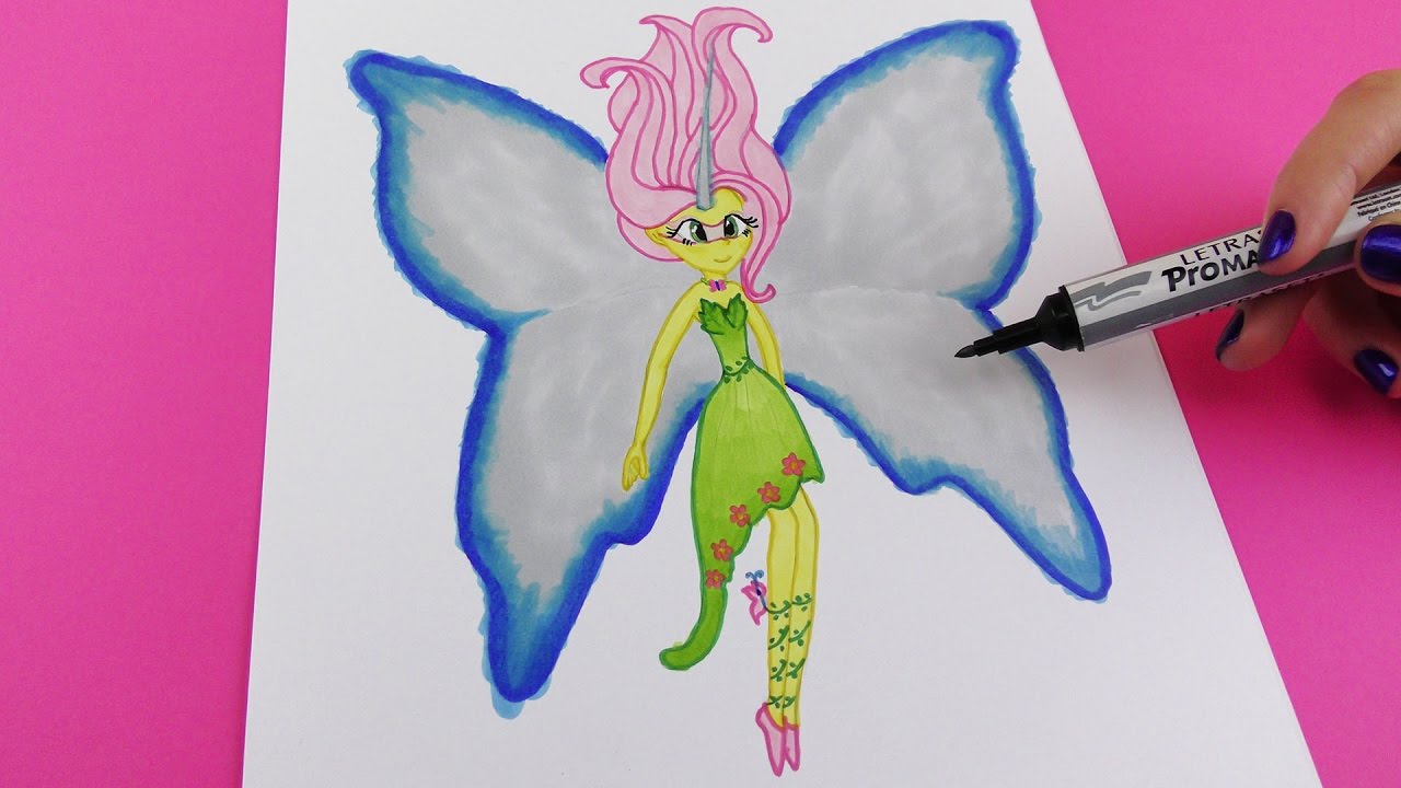 Drawing Fluttershy Daydream Form in 2 minutes! - YouTube