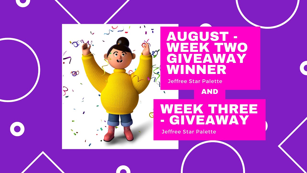 GIveaway week 2 winner annoucement and week 3 giveaway - YouTube