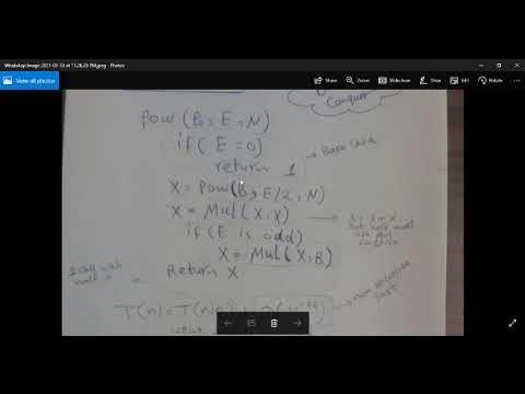Powering a Number using Divide and Conquer (Algorithms 2021) - YouTube