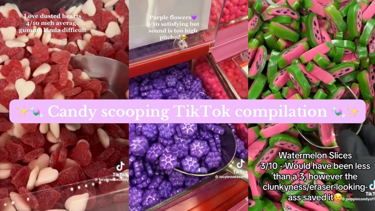 ASMR candy scooping *TikTok Compilation* - YouTube