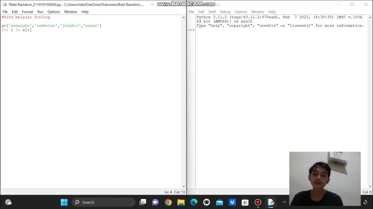 Belajar forloop python - YouTube