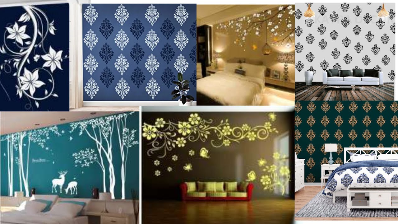Wall designs in wall taxer paint stencils BD Luxury homes semple prime ...