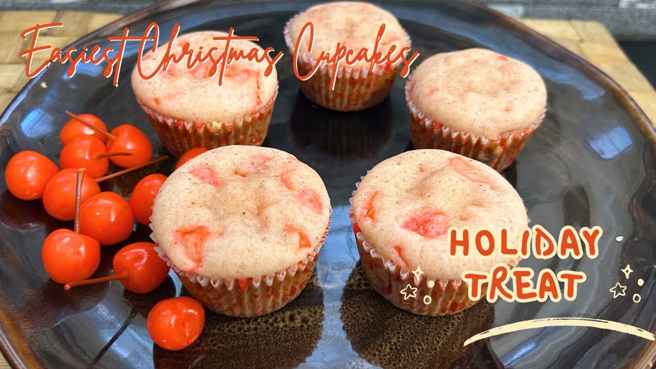 Easy Christmas Treat | Cherry Cupcakes Recipe | December Special Recipe ...