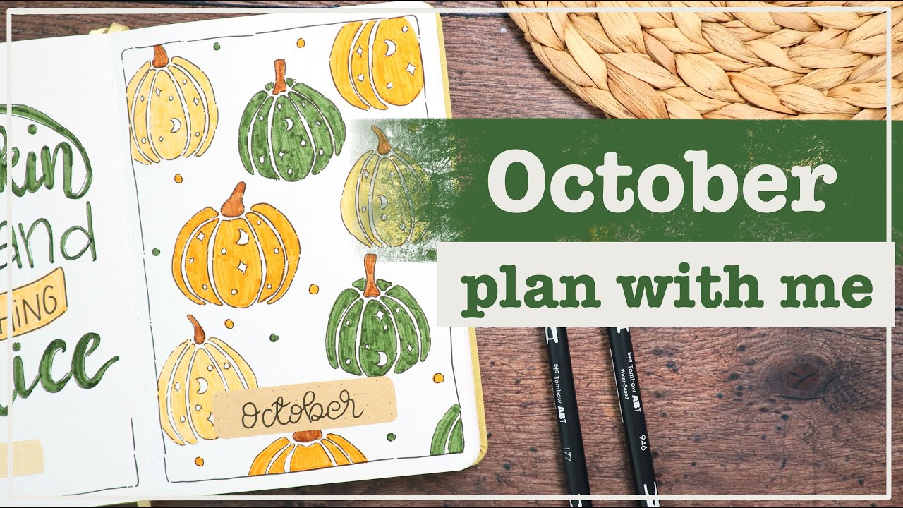 October 2024 | Bullet Journal Set Up | Plan With Me - Pumpkin Theme ...