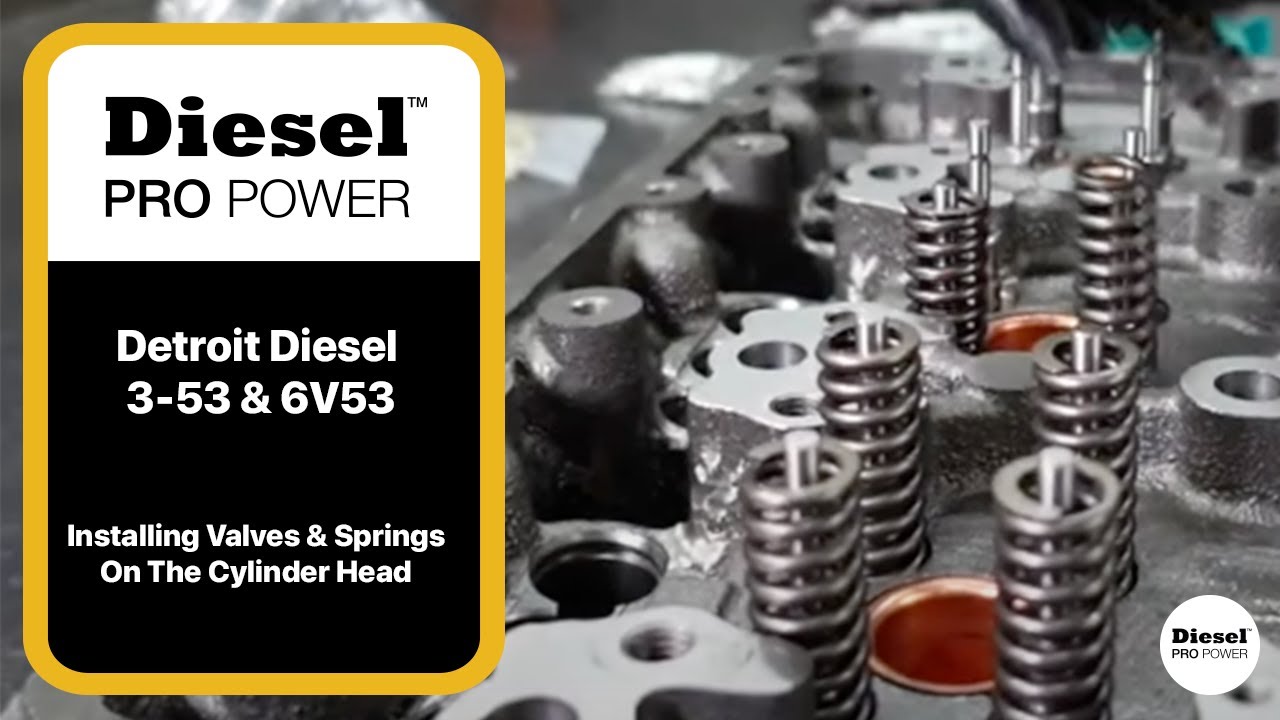 Installing Valves & Springs On Detroit Diesel 353 & 6V53 Cylinder Heads ...