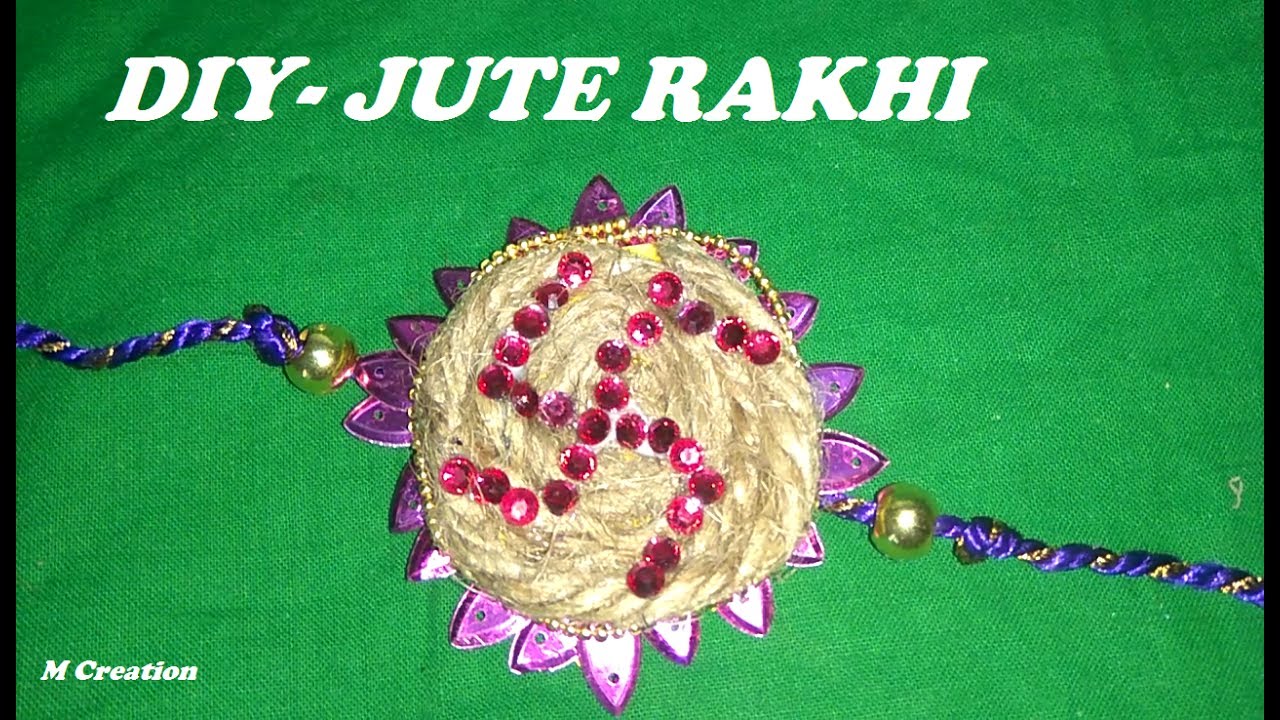 How to Make JUTE RAKHI At home - YouTube